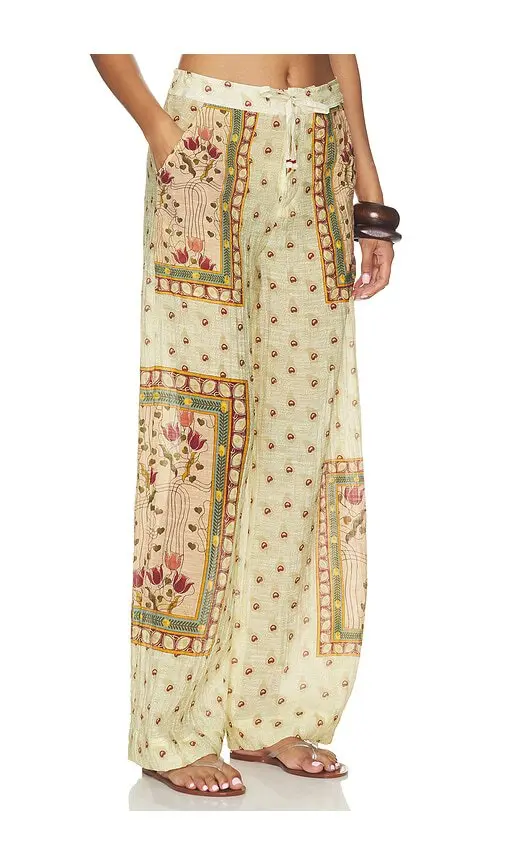 Agua Bendita Caroline Plume Pant In Multi