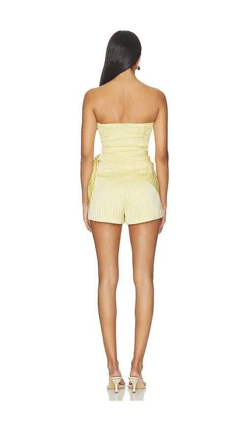 Amanda Uprichard Cheryl Romper In Yellow