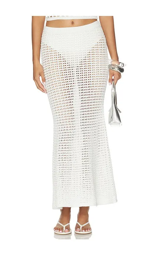Tularosa Sellia Pointelle Maxi Skirt - Ivory