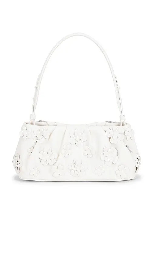 Simkhai Harlow Leather Flower Shoulder Bag - Ivory