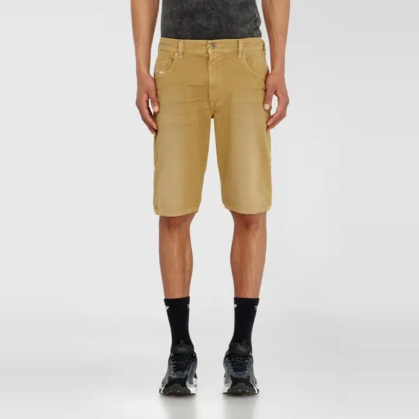 DIESEL® Slim Fit Colored Denim Shorts - Beige