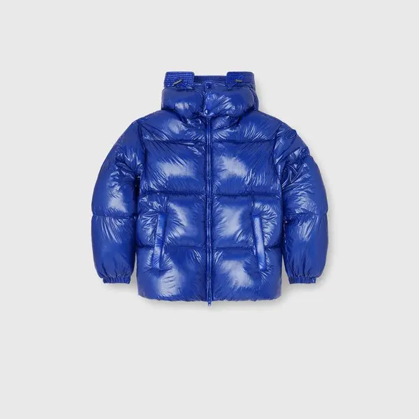 DIESEL® Down Puffer Jacket With Detachable Hood - Blue