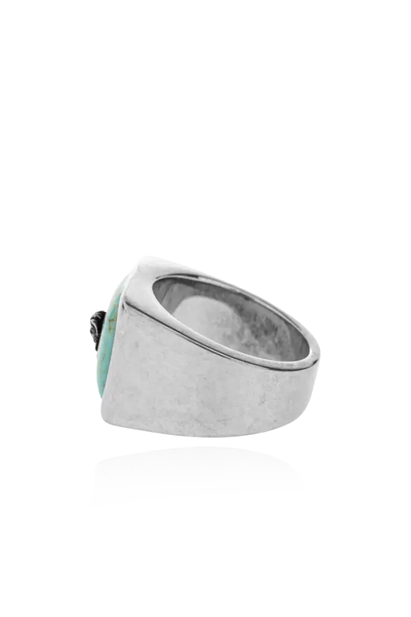 Versace Signet Ring With Stone