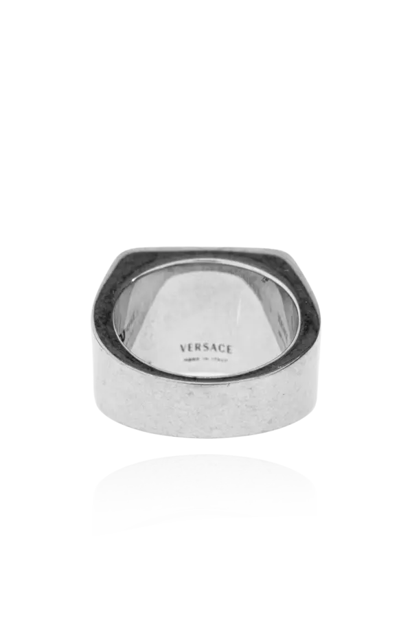 Versace Signet Ring With Stone