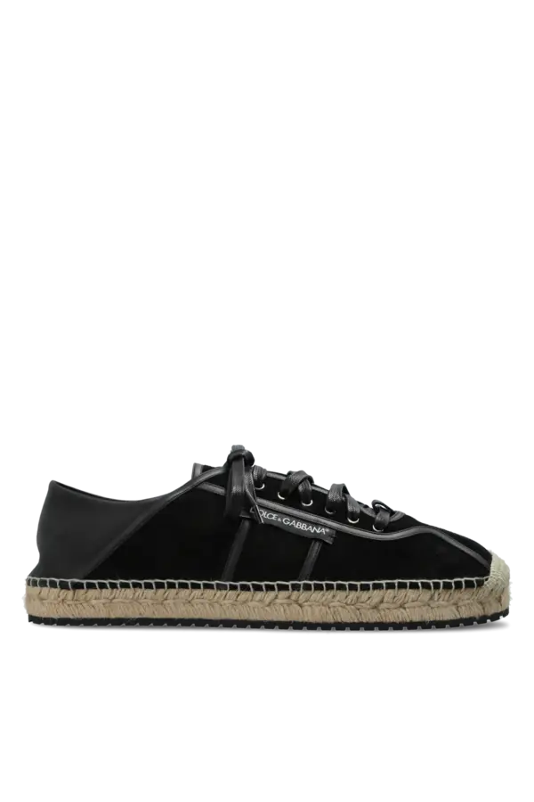 Dolce & Gabbana Leather Espadrilles - Black