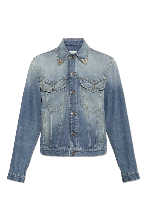 Versace Denim Shirt With Appliqués