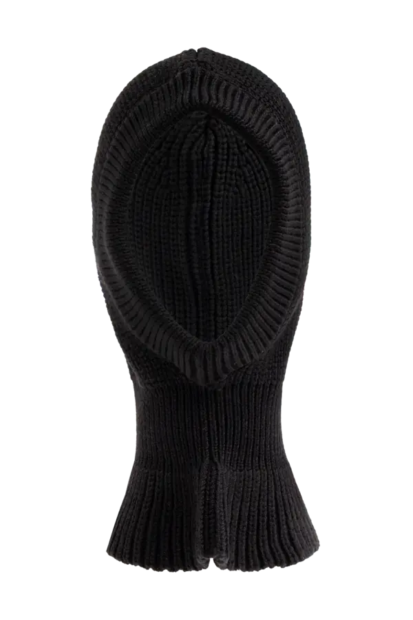 LEMAIRE Ribbed Wool Balaclava - Black