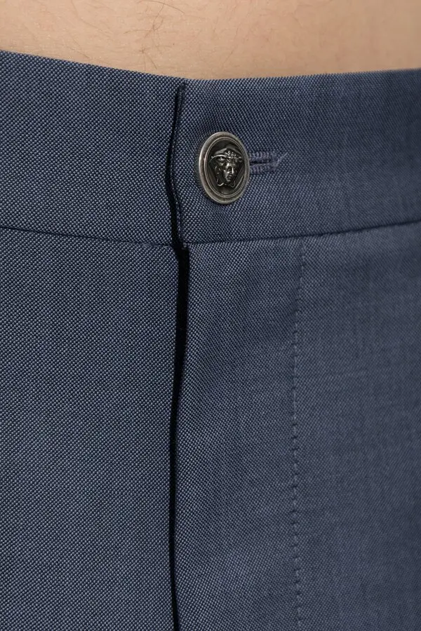 Versace Wool Pleated Trousers
