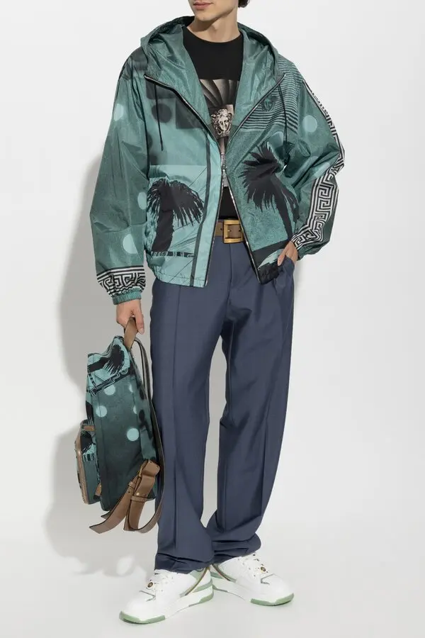 Versace Jacket With "sunset Palms" Print
