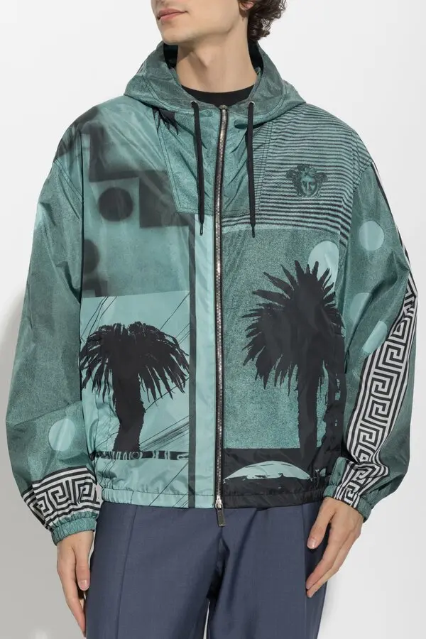 Versace Jacket With "sunset Palms" Print