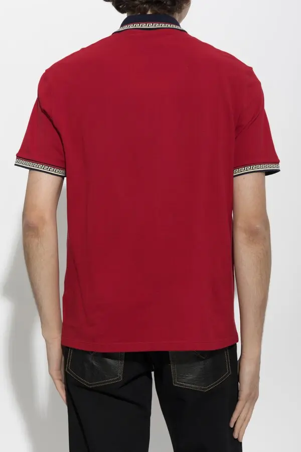 Versace Polo With Embroidered Logo