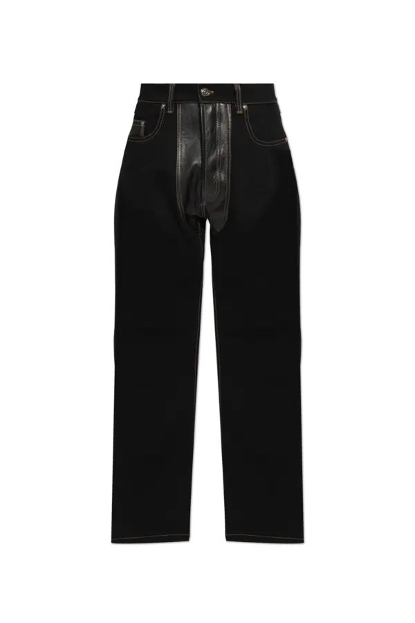 Versace Jeans With Leather Inserts - Black