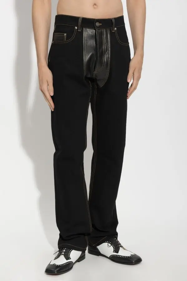 Versace Jeans With Leather Inserts