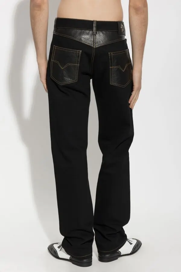 Versace Jeans With Leather Inserts