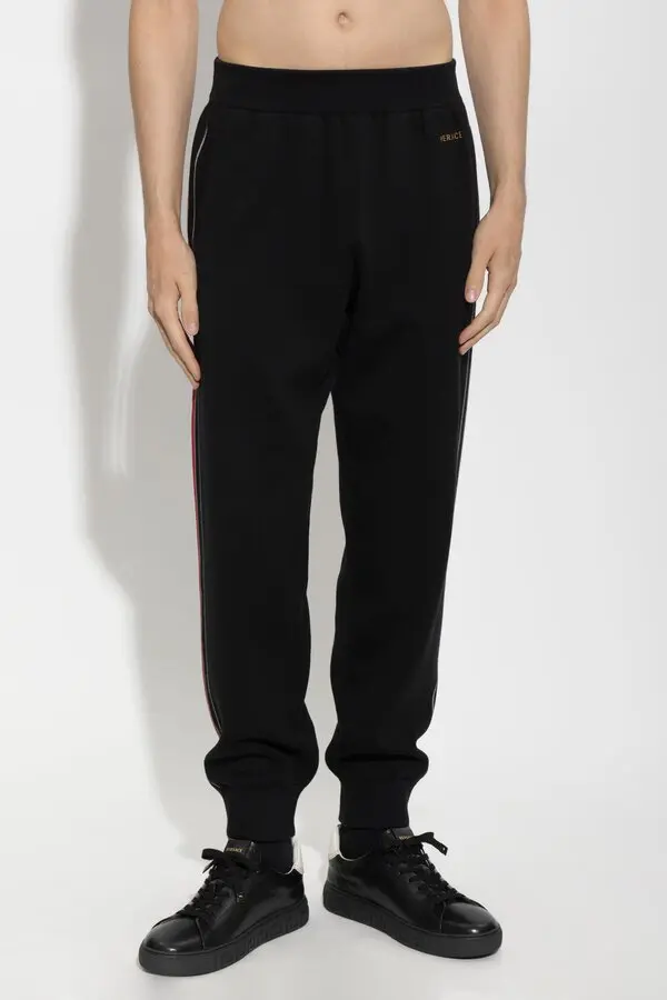 Versace Cotton Pants With Cuffed Legs