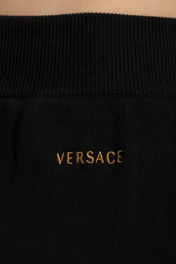 Versace Cotton Pants With Cuffed Legs