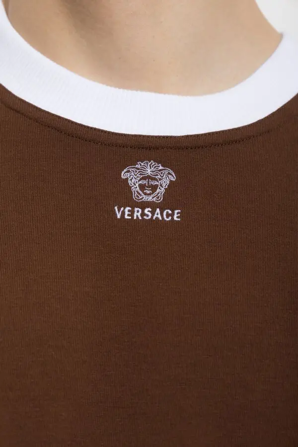 Versace T-shirt With Embroidered Logo