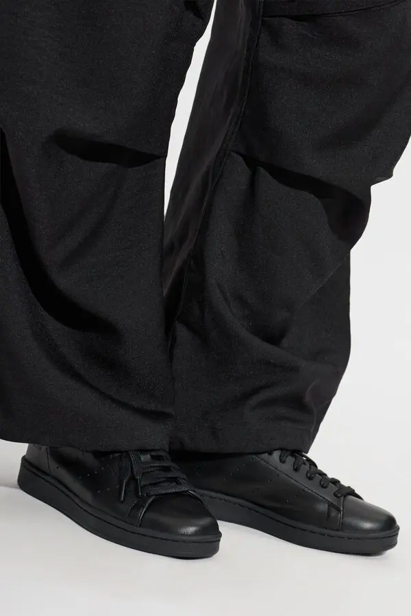 Y3 Stan Smith Leather Low Top Sneakers - Black