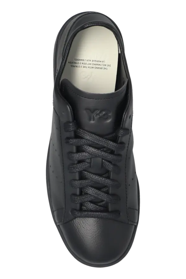Y3 Stan Smith Leather Low Top Sneakers - Black