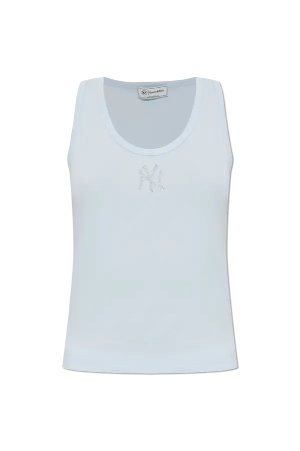 SPORTY & RICH Top From The '47 & The New York Yankees' Collection - Light Blue