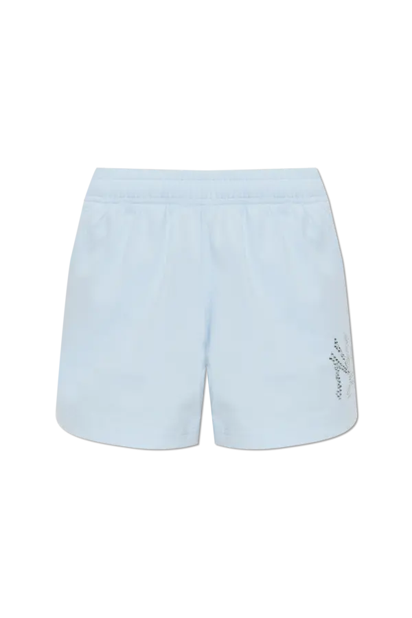 SPORTY & RICH Shorts From The '47 & The New York Yankees' Collection - Light Blue