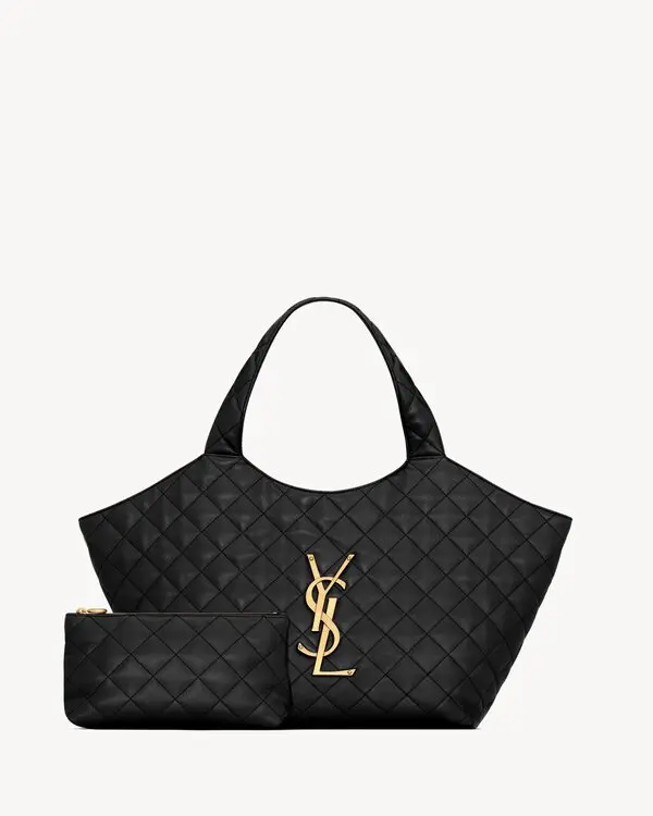 Saint Laurent Icare Medium In Quilted Nappa