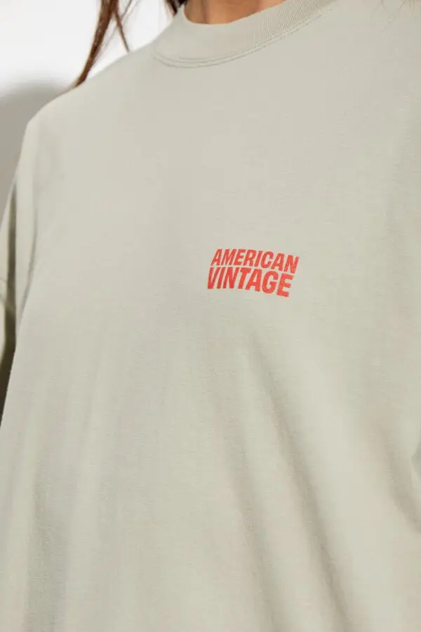 American Vintage T-shirt With Printed Logo