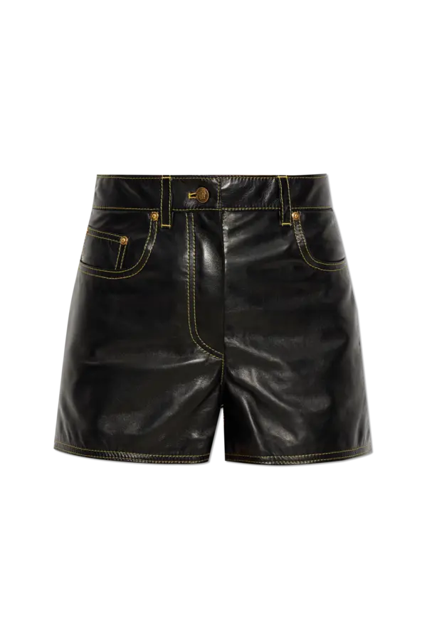 Versace Leather Shorts