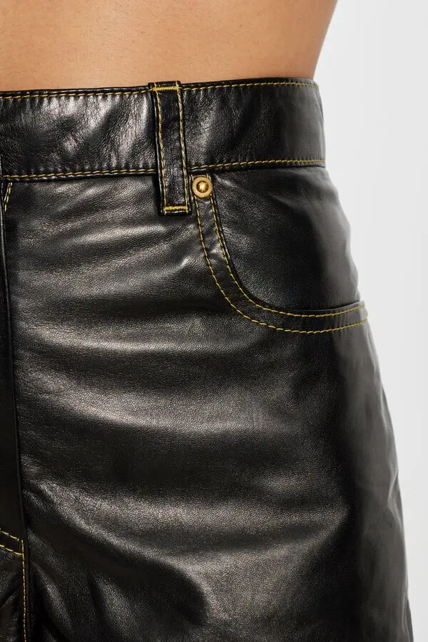 Versace Leather Shorts