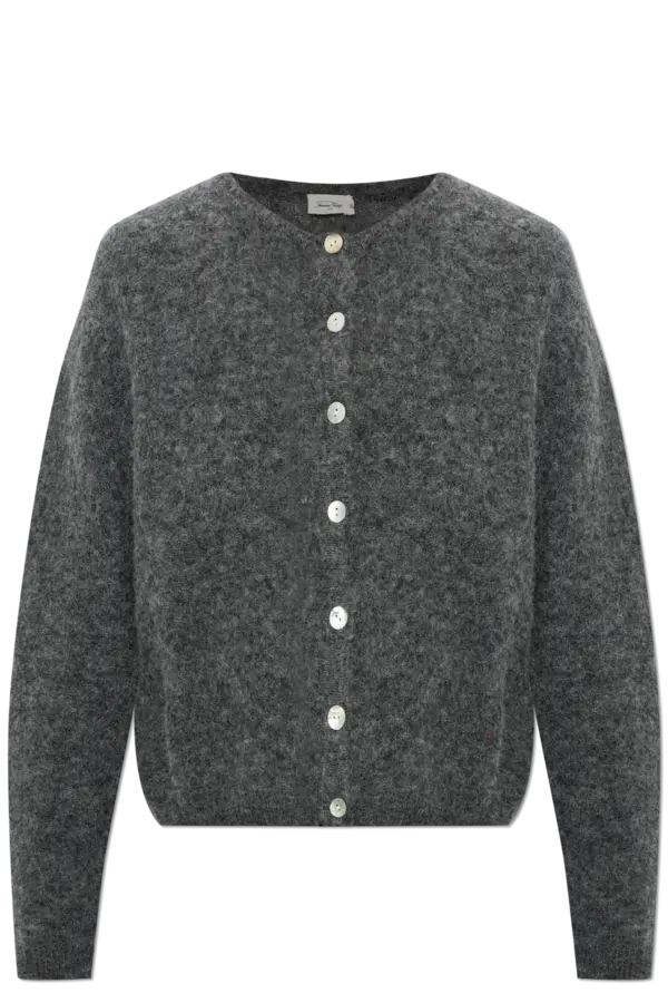 American Vintage Button-front Cropped Cardigan - Grey