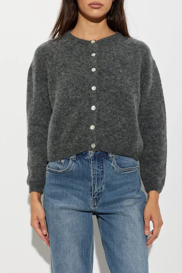 American Vintage Button-front Cropped Cardigan