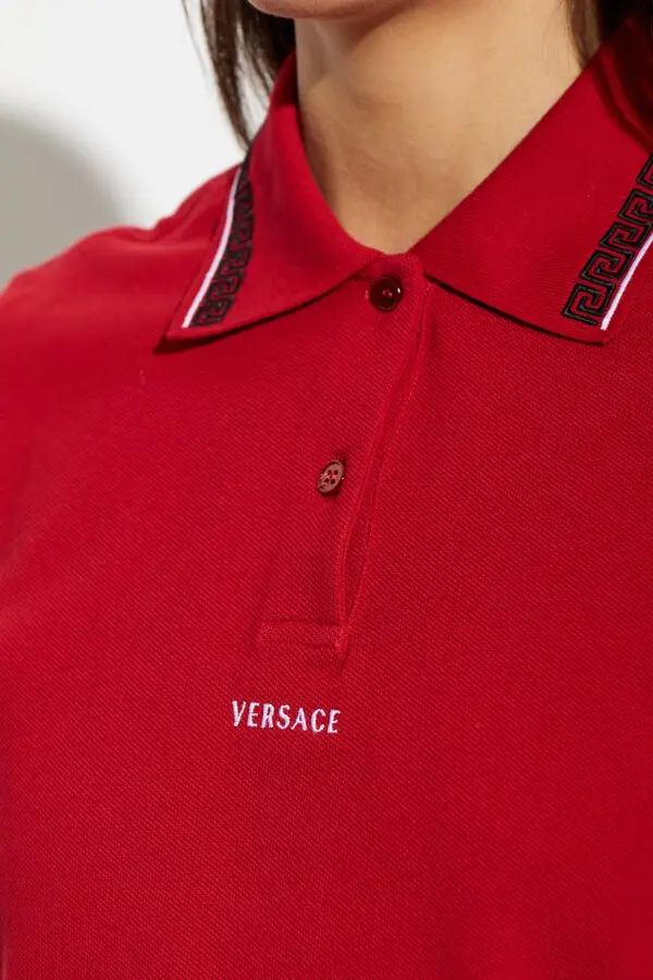 Versace Polo Shirt With Embroidered Logo