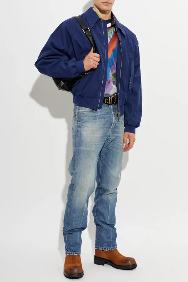 Versace Silk Shirt With "formula 6" Print