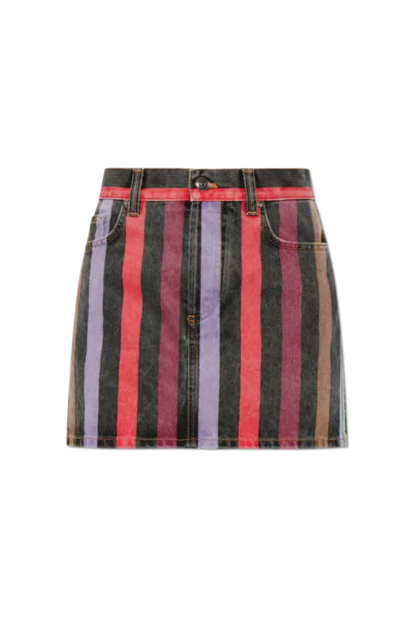 Versace Short Denim Skirt - Multicolour