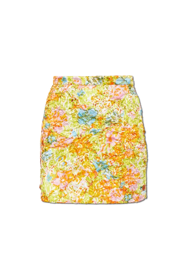 Versace Short Skirt With Crinkle - Multicolour