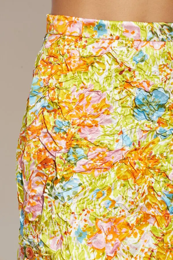 Versace Short Skirt With Crinkle