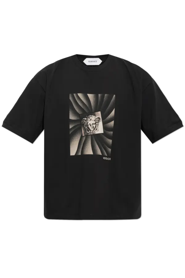 Versace T-shirt With Print - Black