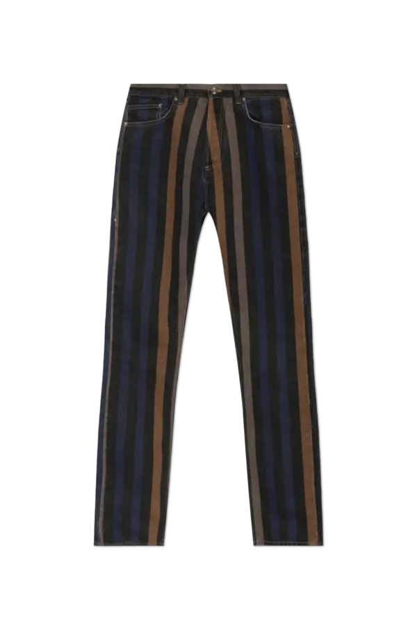Versace Striped Pattern Jeans - Multicolour