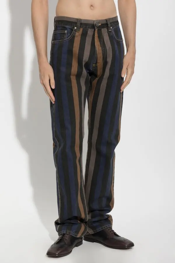 Versace Striped Pattern Jeans