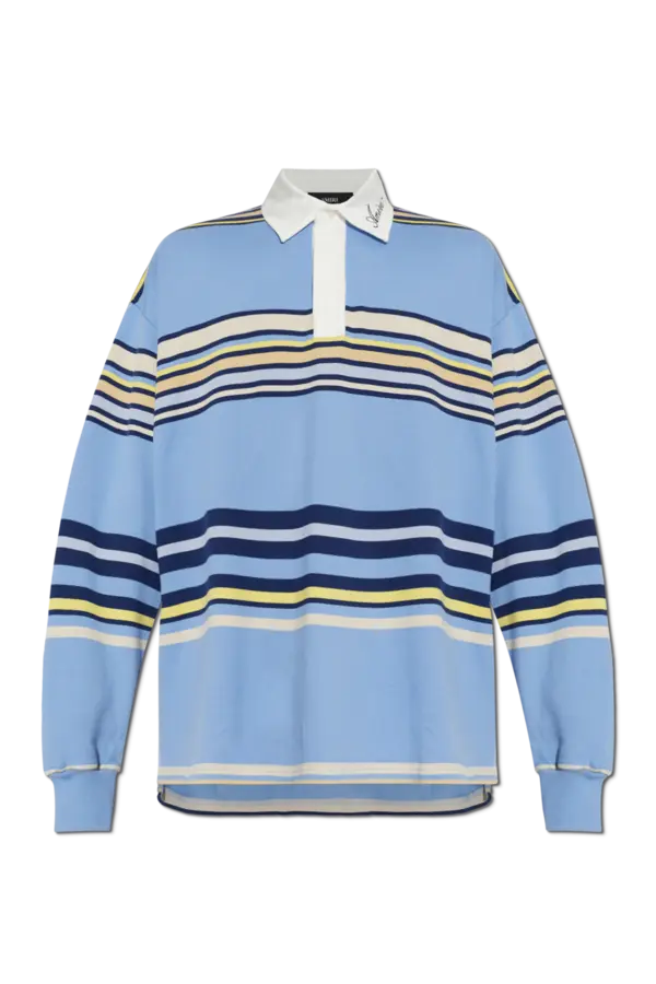 Amiri Long-sleeve Polo - Blue