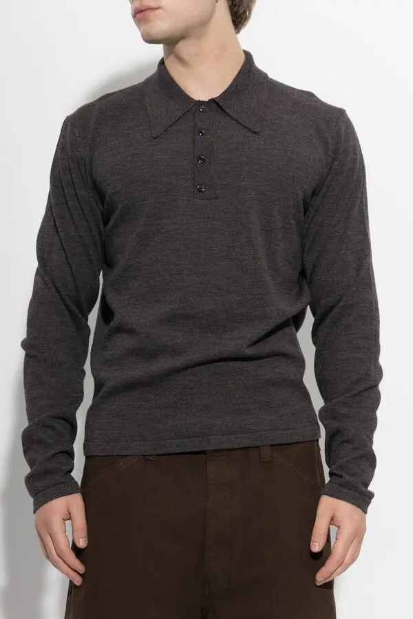 LEMAIRE Wool Polo With Long Sleeves