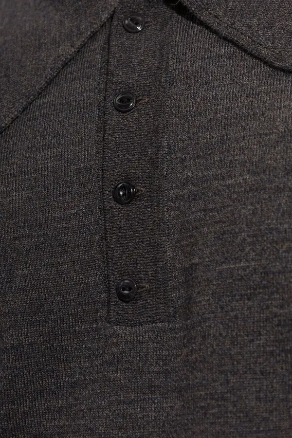 LEMAIRE Wool Polo With Long Sleeves