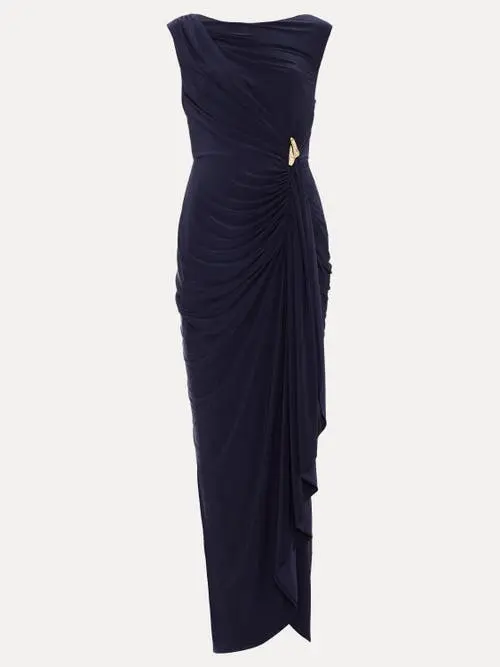 PHASE EIGHT Donna Ruched Maxi Dress - Navy