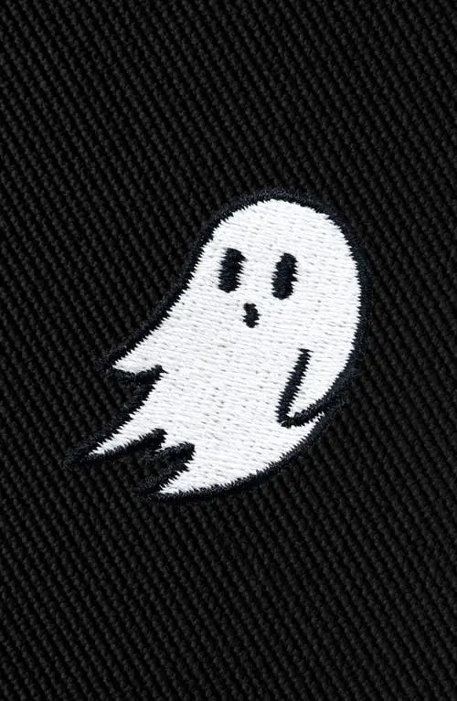 DALIX Embroidered Ghost Bucket Hat - Black