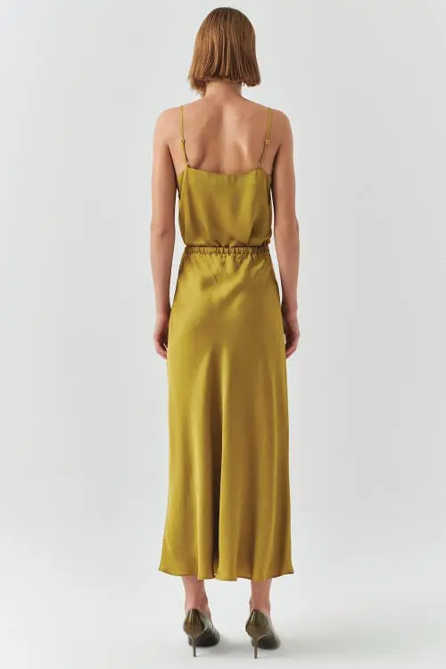 EXQUISE Lace Trim V-neck Camisole - Lime