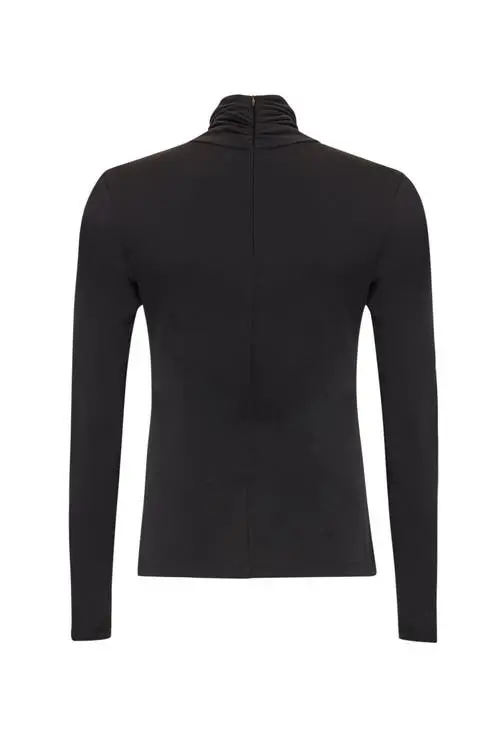 EXQUISE Paola Drape Neck Blouse