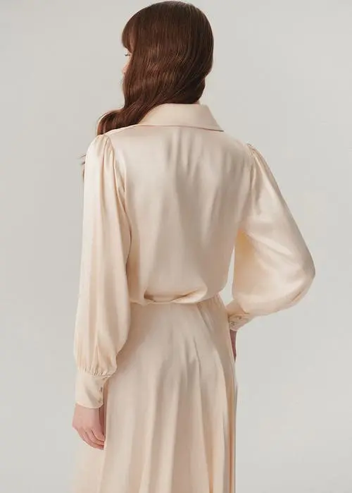 EXQUISE Kaia Satin Shirt