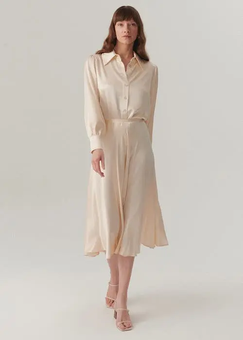 EXQUISE Kaia Satin Shirt