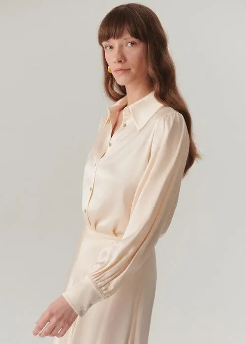 EXQUISE Kaia Satin Shirt