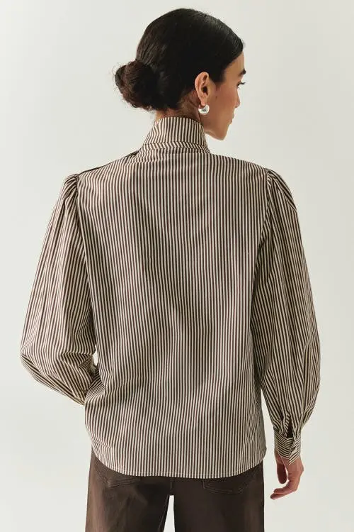 EXQUISE Indigo Cotton Blouse